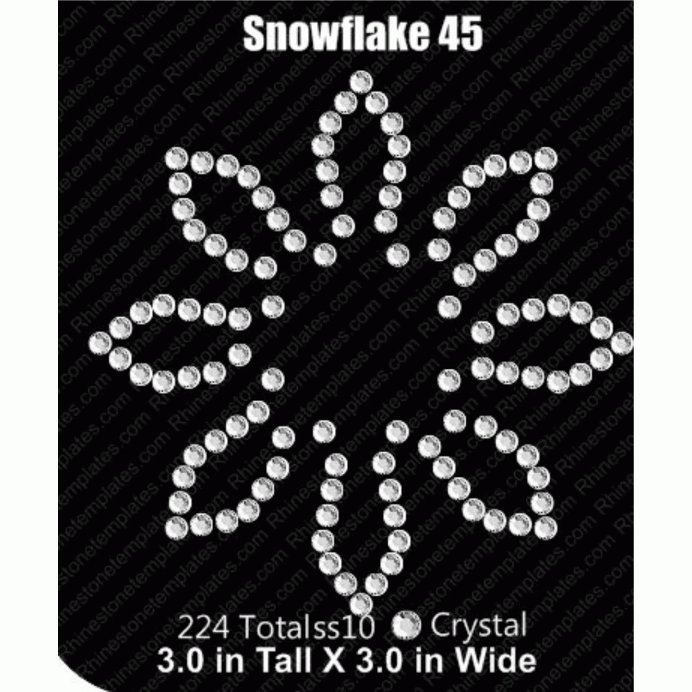 Snowflake 45 Rhinestone Download EPS SVG PLT